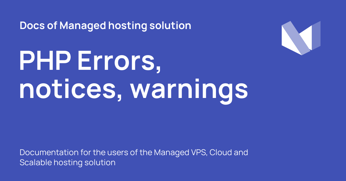 Php Errors Notices Warnings Docs Of Managed Hosting Solution 7906